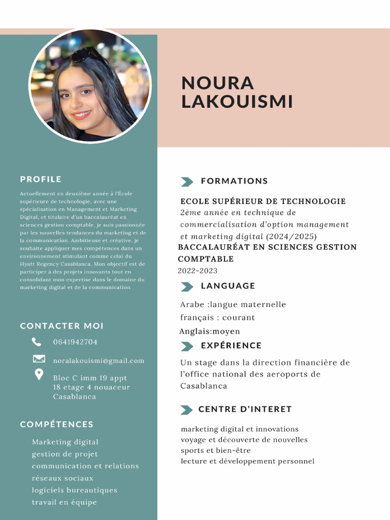 CV Noura Lakouismi | PDF