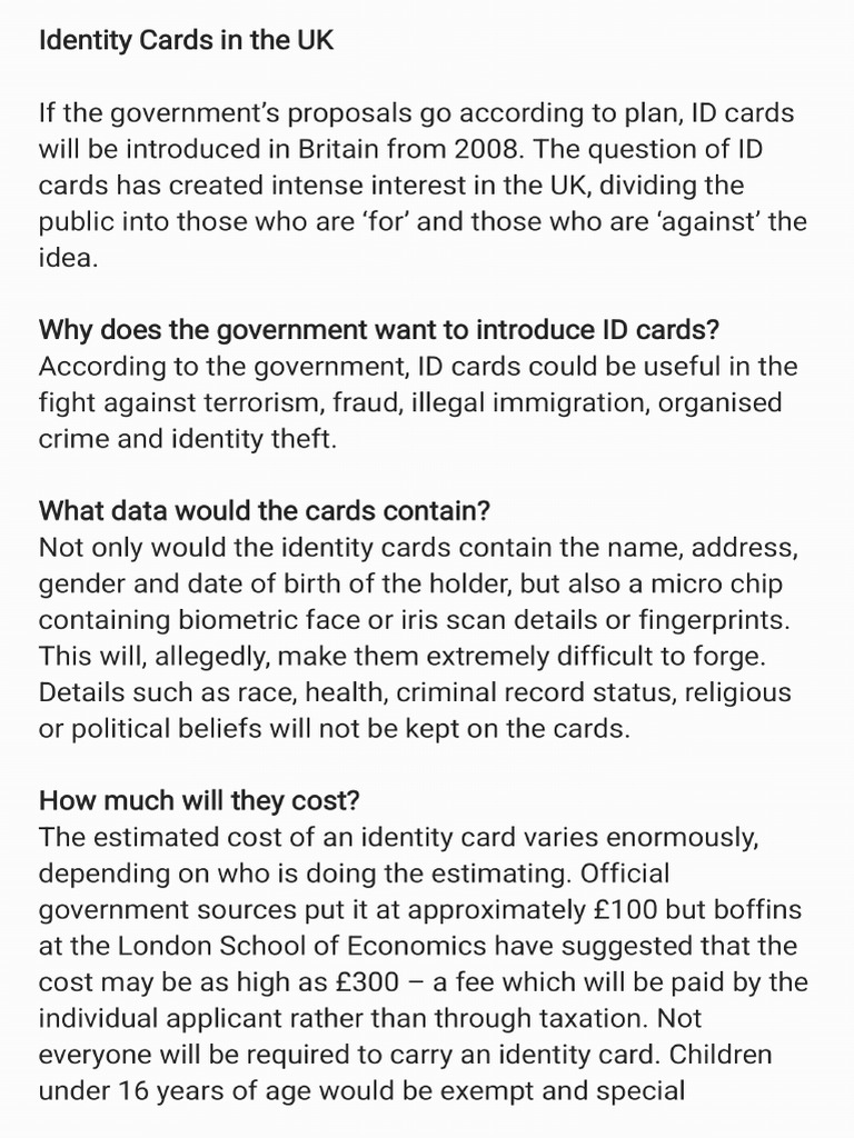 Identity cards | PDF