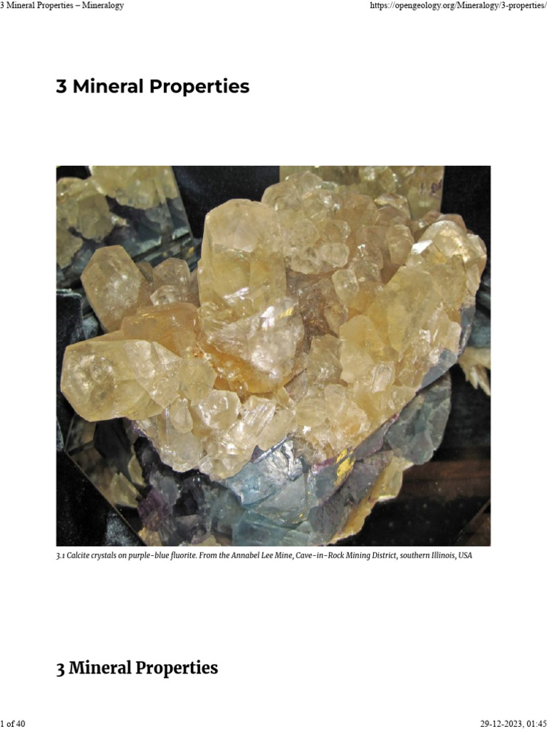 3 Mineral Properties - Mineralogy | PDF | Minerals | Asbestos