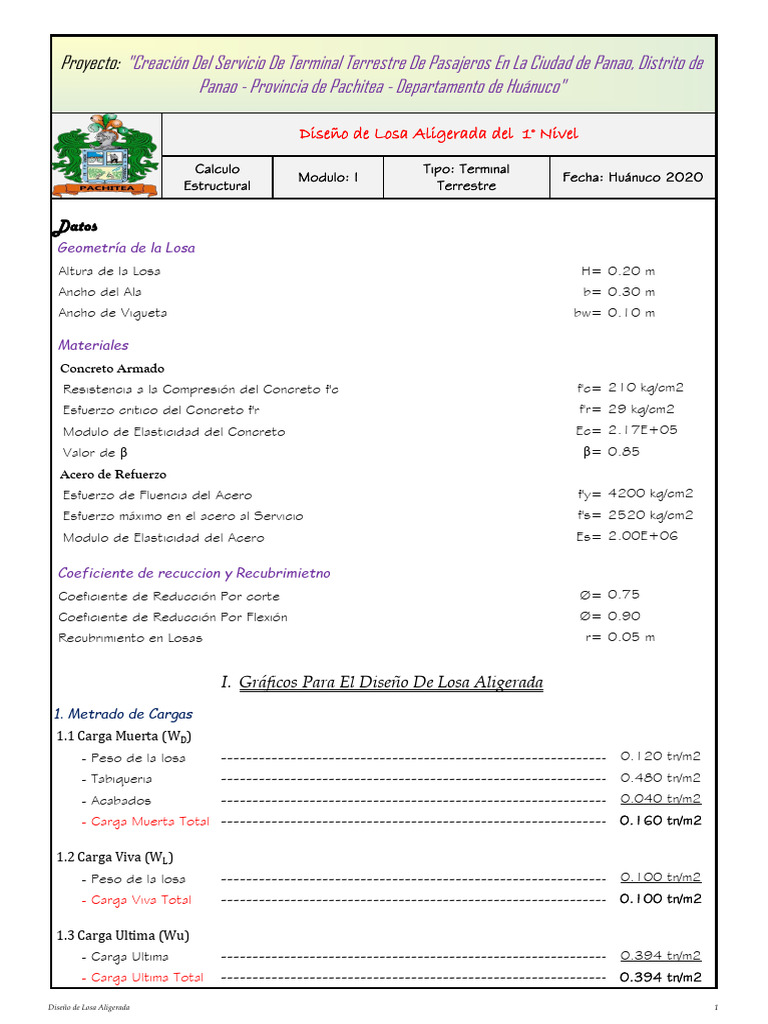 1. Losa 1° | PDF | Elasticidad (Física) | Mecánica