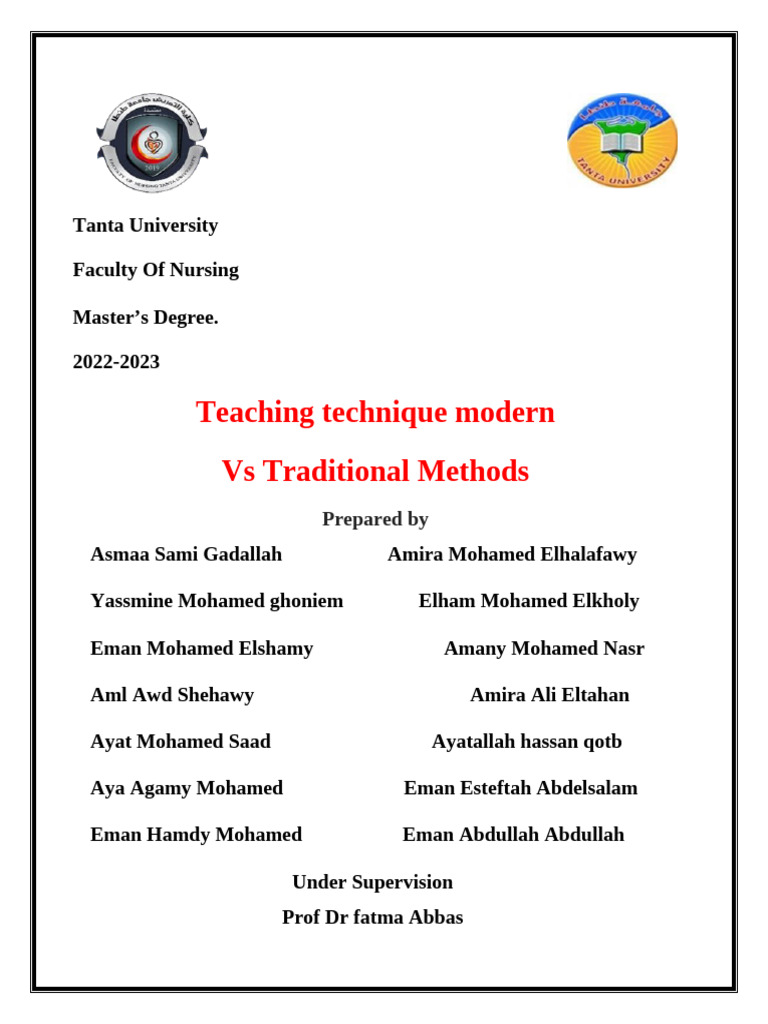 Traditional Versus Modern (2) | PDF | Learning | Simulation