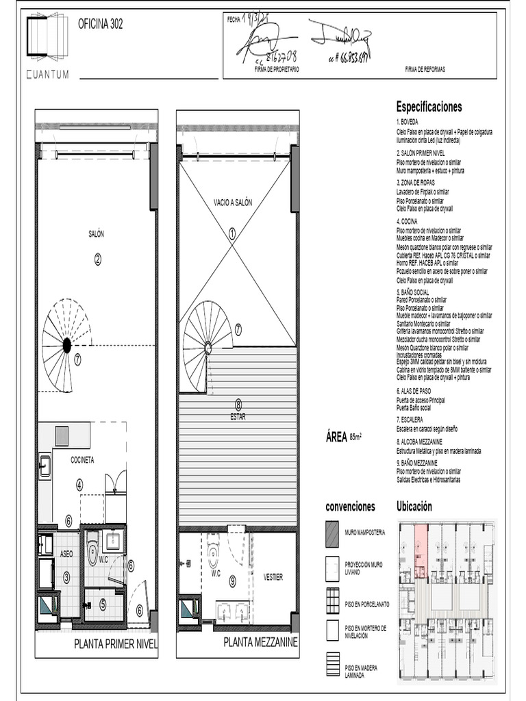 Planta Arq Reforma 302 | PDF | Elementos arquitectónicos | Ingeniería ...