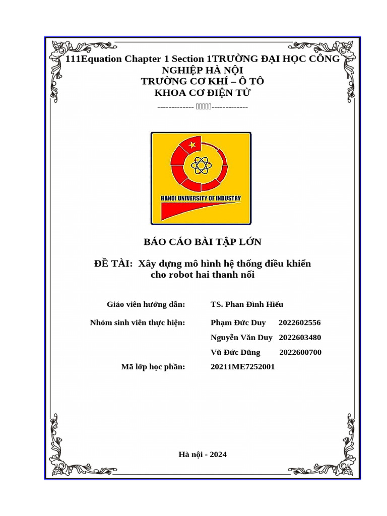 Báo Cáo MHH (Bản Cuối) | PDF