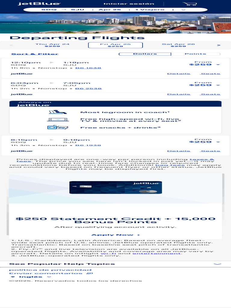 JetBlue Select Flights 4 | PDF