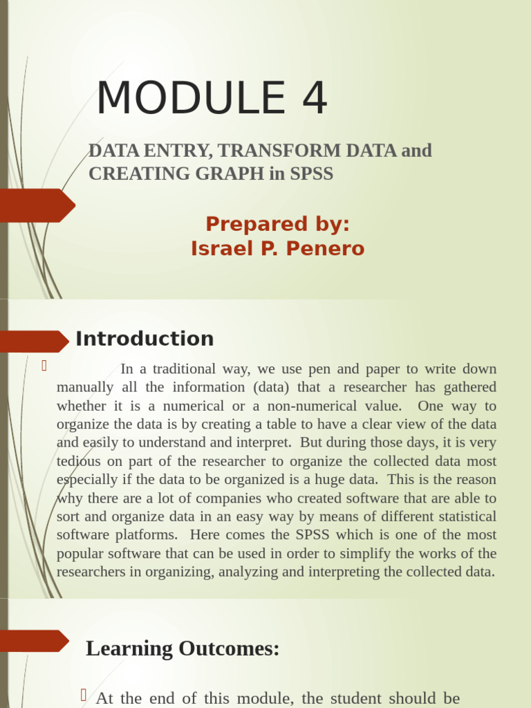 SPSS Data Entry and Graph Creation Guide | PDF | Spss | Pound (Mass)