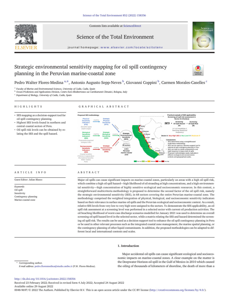 Strategic Environmental Sensitivity Mapping For Oil Spill Contingency ...