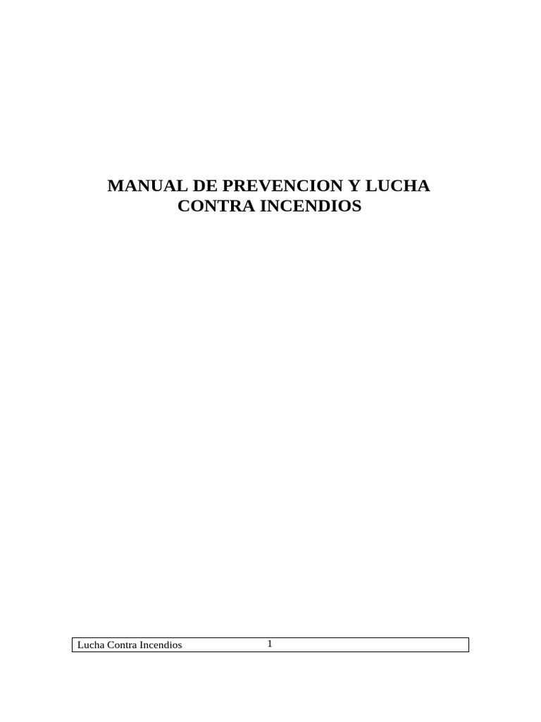Manual de Prevencion y Lucha Contra Incendios | PDF | Combustión | Combustibles