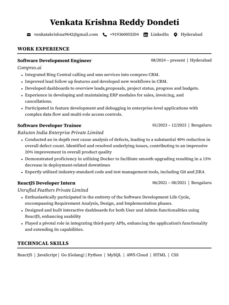 Venkata Krishna Reddy Dondeti | PDF | Software Development | Enterprise ...