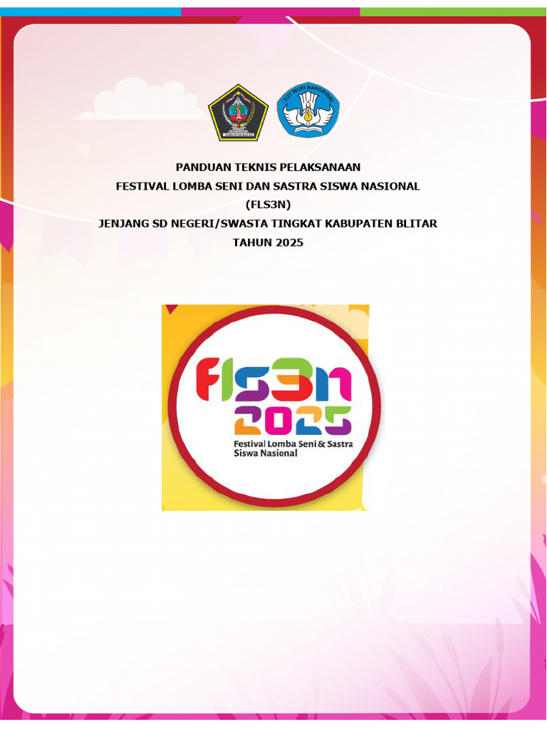 Juknis Fls3n Jenjang SD Tingkat Kab Blitar 2025 | PDF