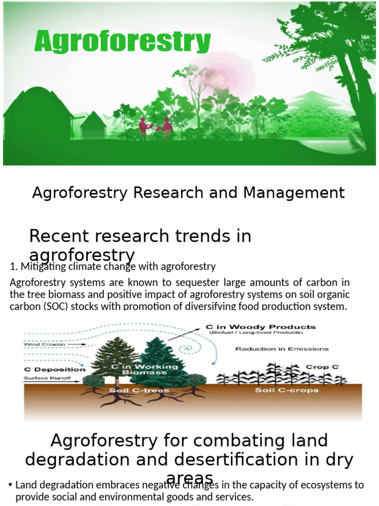 Agroforestry Research Trends and Benefits | PDF | Agriculture | Soil