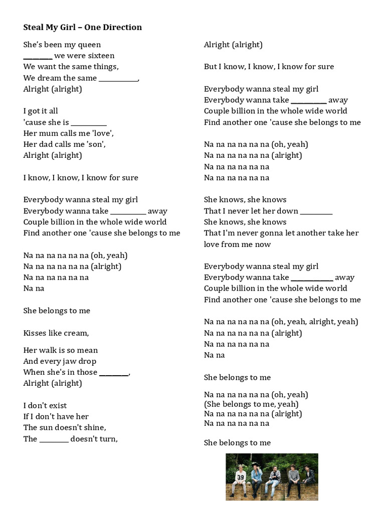 Steal My Girl - Student 2 | PDF