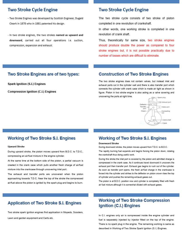 4. two stroke engine (2 files merged) | PDF | Internal Combustion Engine | Gibbs Free Energy