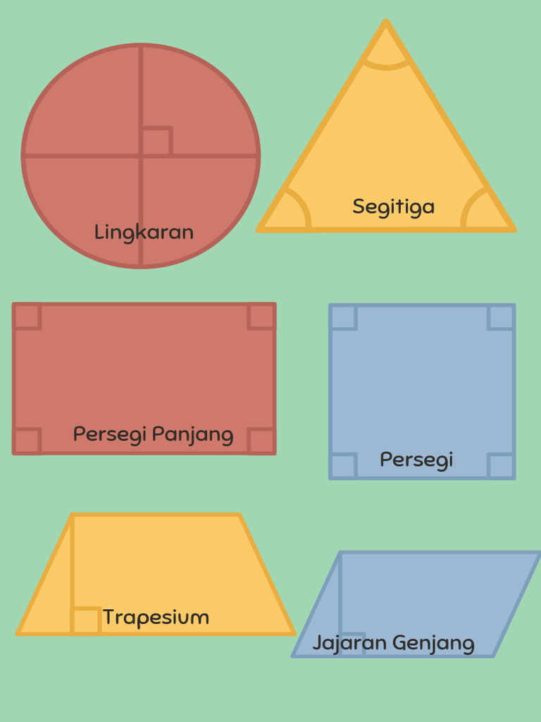 Bentuk Geometri Dasar: Segitiga, Lingkaran, dan Lainnya | PDF