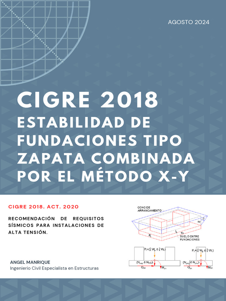 Zapata Combinada Método X Y CIGRE 2018 | PDF | Hormigón | Transformador