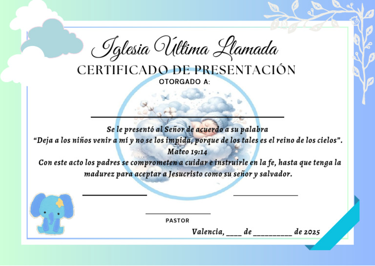 Certificado Niño | PDF