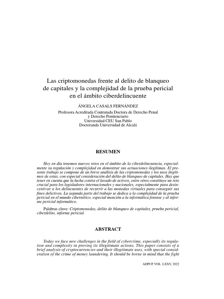 Crip Tom One Das | PDF | Lavado de dinero | Testigo experto