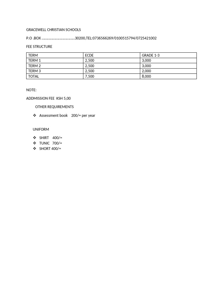 Gracewell Christian Schools | PDF