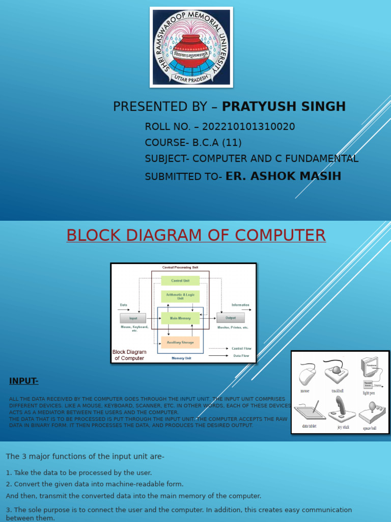 Block Diagram of Computer | PDF | Computer Data Storage | Input/Output