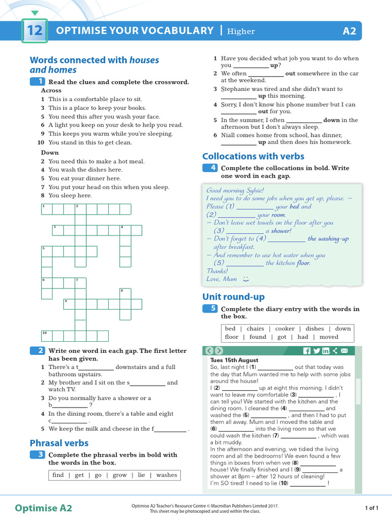 OPT A2 U12 Vocab Higher | PDF