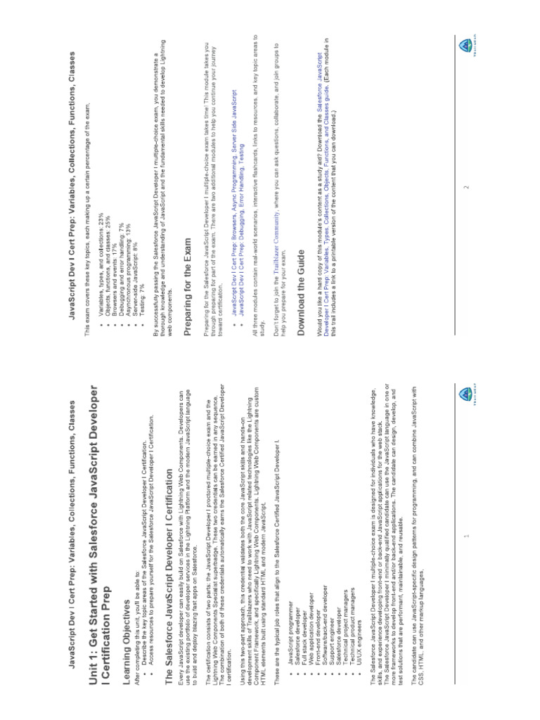 Salesforce JavaScript Developer I Guide | PDF