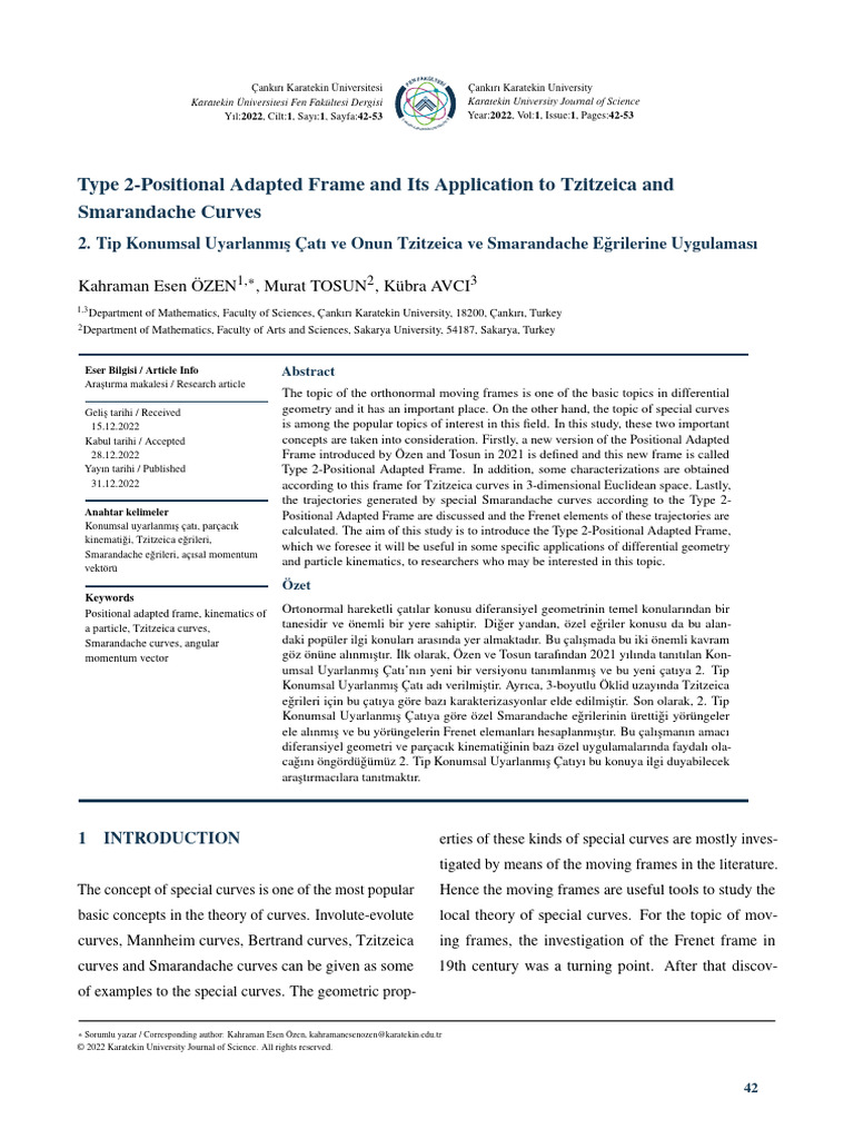 Type 2-Positional Adapted Frame and Its Application To Tzitzeica and ...