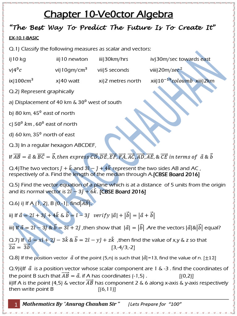 Vector Sheet | PDF | Euclidean Vector | Triangle