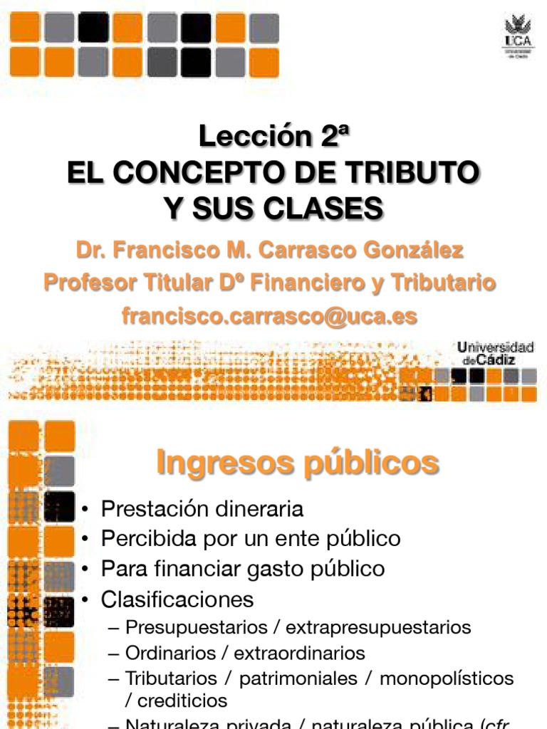 Clases de Tributos y Prestaciones Públicas | PDF | Impuestos | Economias