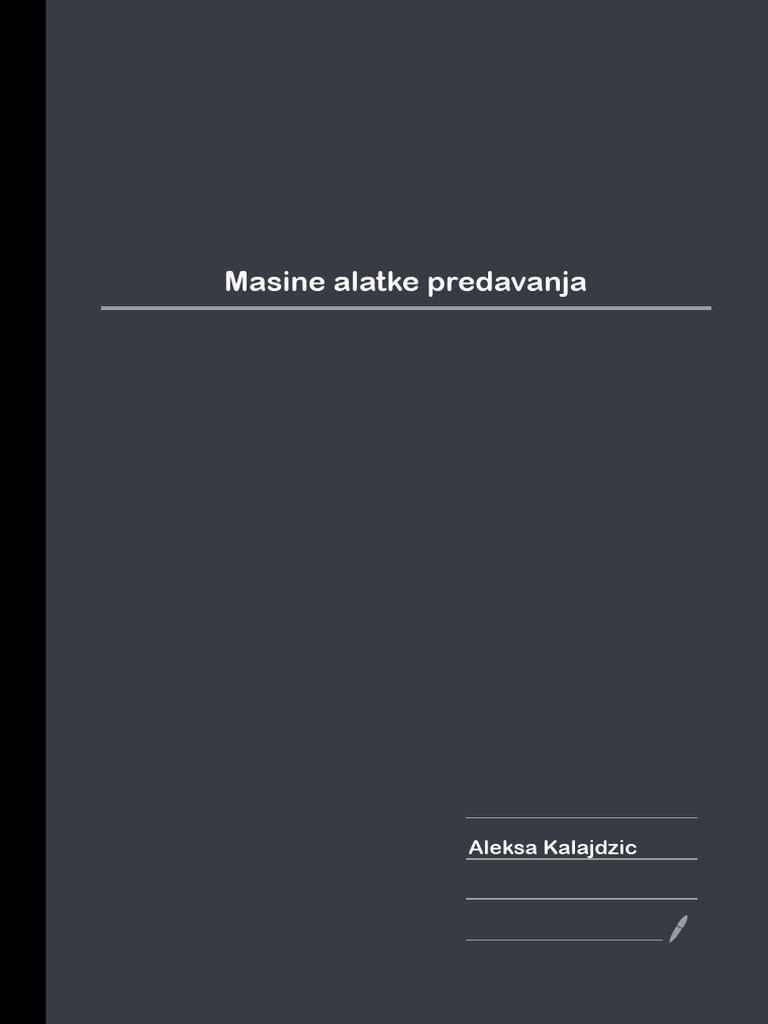 Masine Alatke Predavanja | PDF