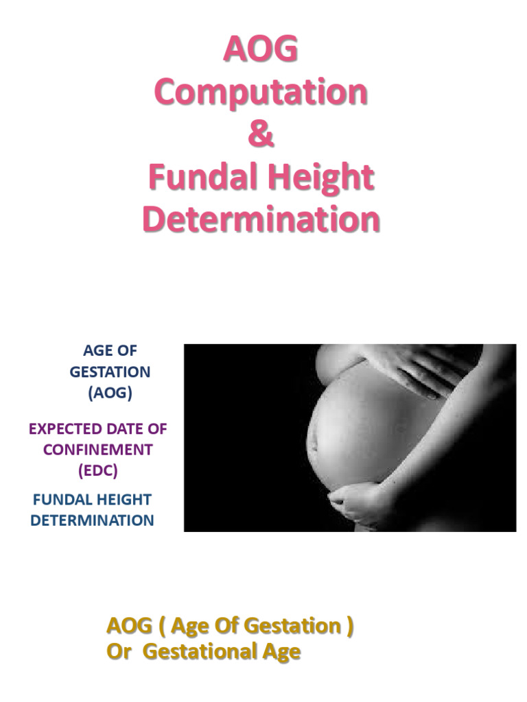 AOG and Fundal Height Measurement Guide | PDF | Pregnancy | Uterus
