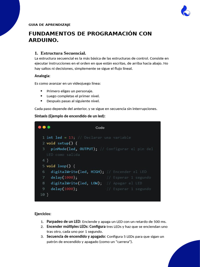 Fundamentos de Programación -Estructuras Control | PDF | Diodo emisor de luz | Flujo de control