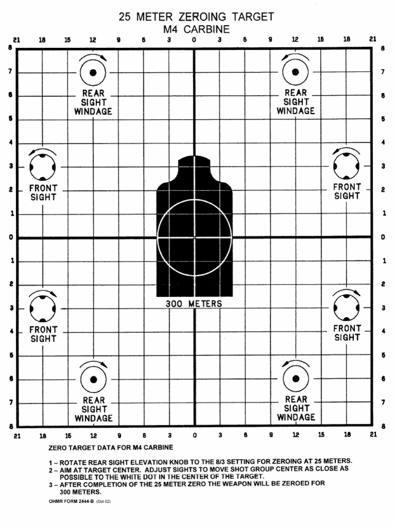 25_Meter_Zeroing_Target - OHIO MILITARY RESERVE | PDF