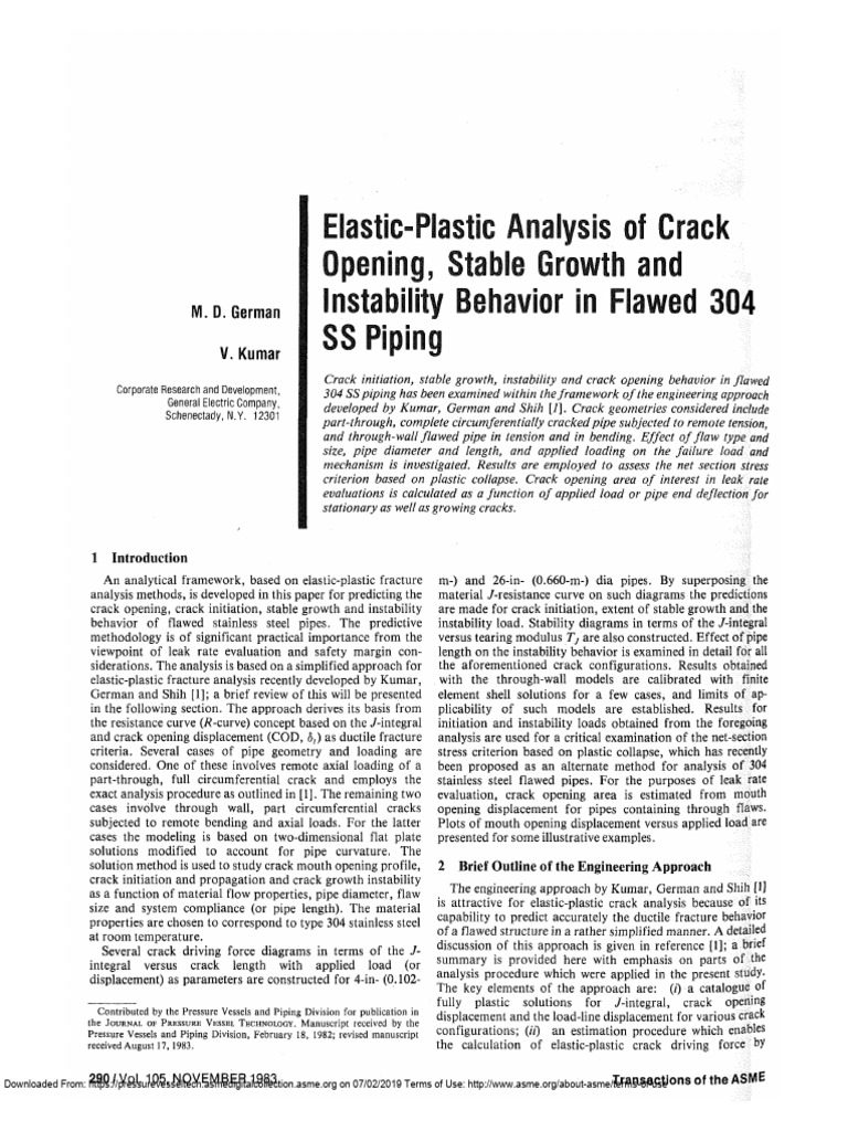 Elastic-Plastic Analysis of Crack | PDF | Fracture | Fracture Mechanics