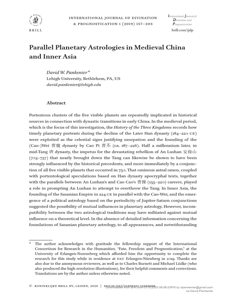 Parallel_Planetary_Astrologies_in_Mediev | PDF | Han Dynasty | Han Chinese