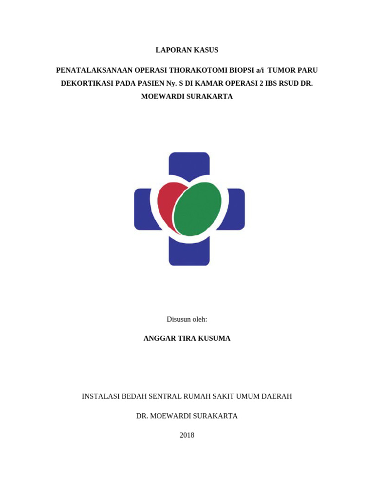 Penatalaksanaan Thorakotomi Biopsi Tumor Paru | PDF