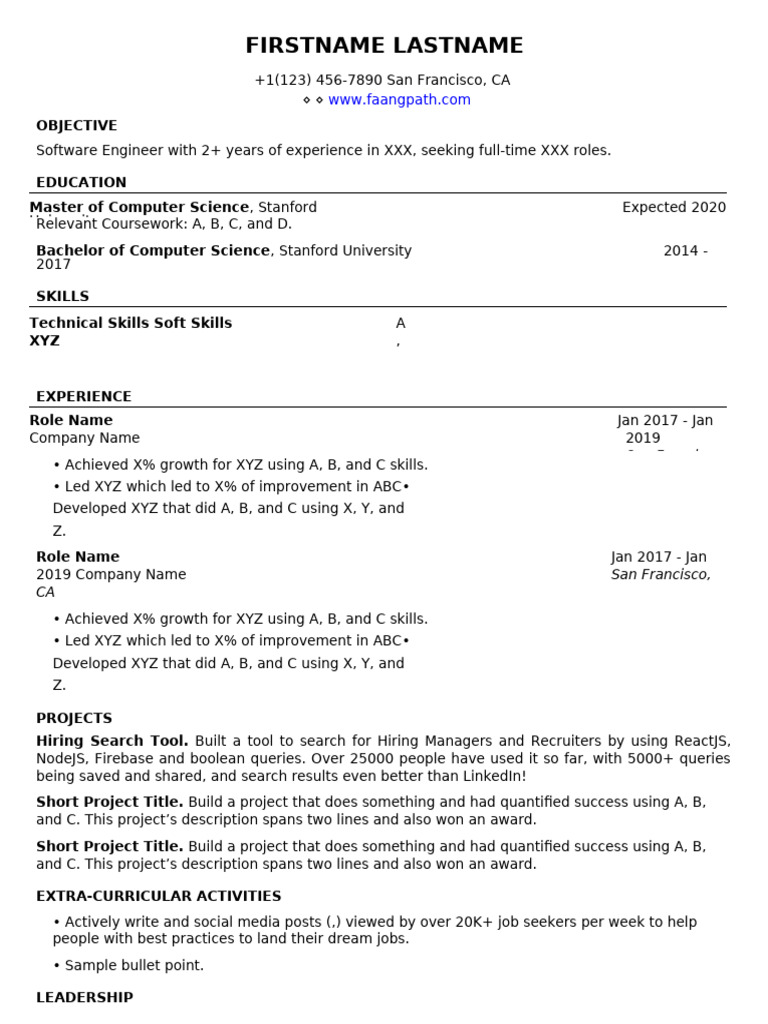 Faangpath Simple Template | PDF | Computing