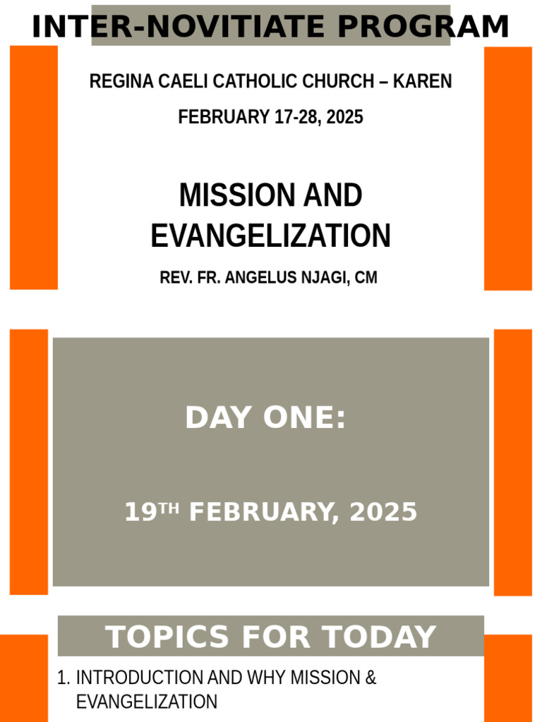 2025 Mission and Evangelization | PDF | Acts Of The Apostles | Jesus
