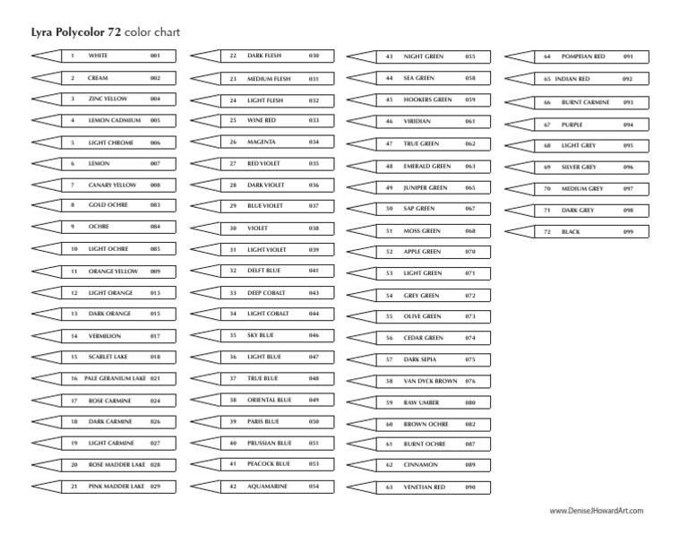 Polycolor 72 Chart | PDF