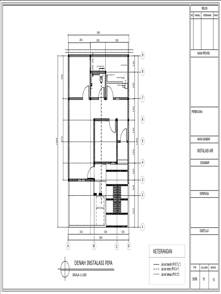 Denah Instalasi Pipa | PDF