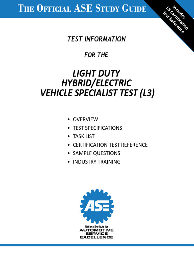 ASE L3 Study Guide 2025 250109 211021 | PDF | Direct Current | Hybrid ...
