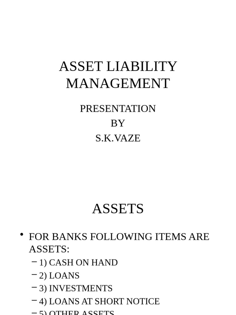 ASSET LIABILITY MANAGEMENT | PDF