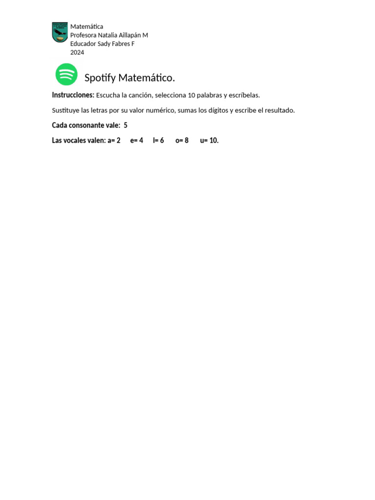 Spotify Matemático | PDF