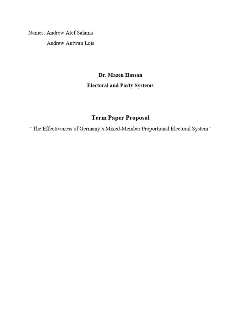 Germany's MMP Electoral System Analysis | PDF