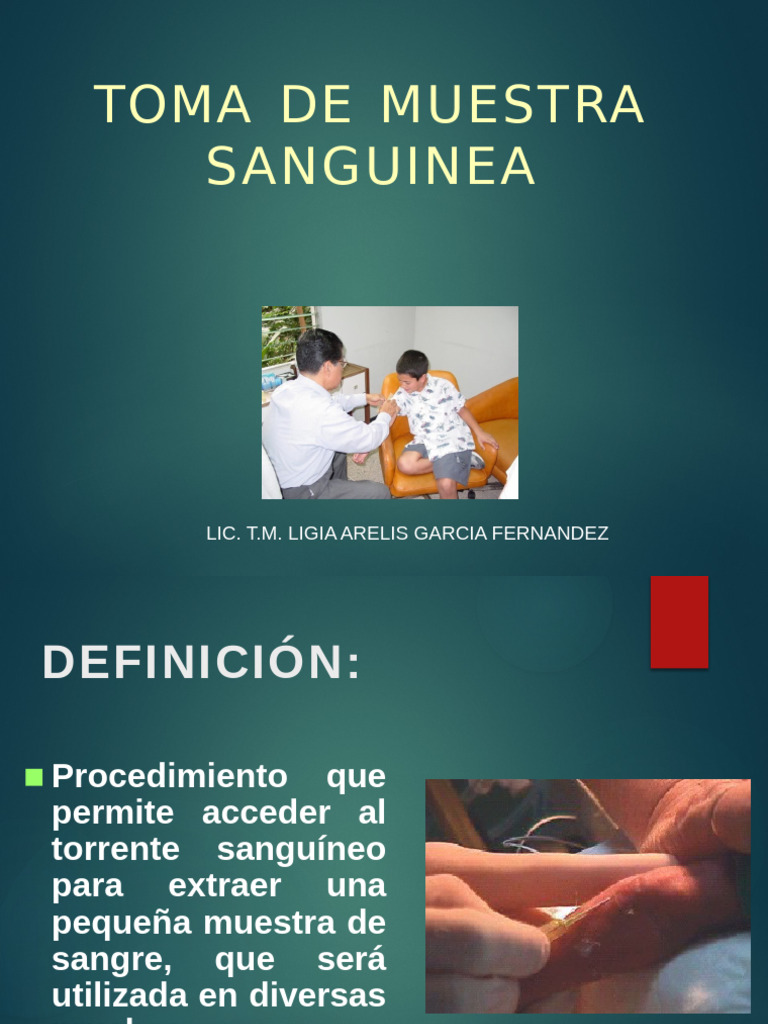 Toma de Muestra Sanguinea | PDF | Especialidades Medicas | Medicina CLINICA