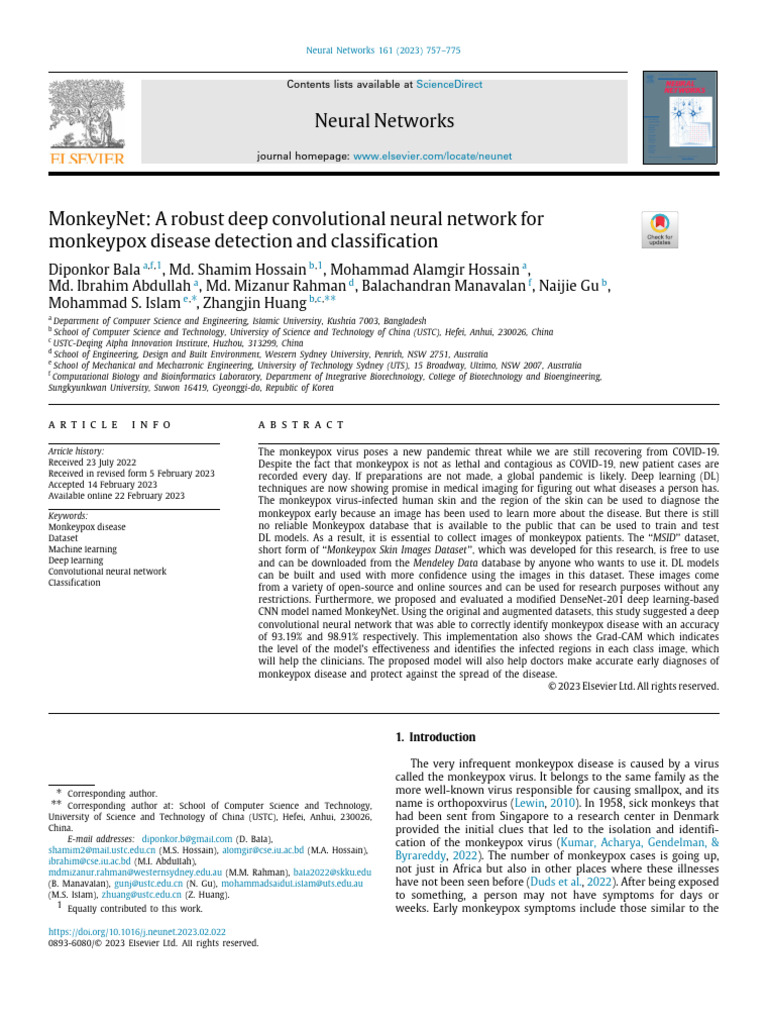 MonkeyNet: A Robust Deep Convolutional Neural Network For Monkeypox Disease Detection and ...