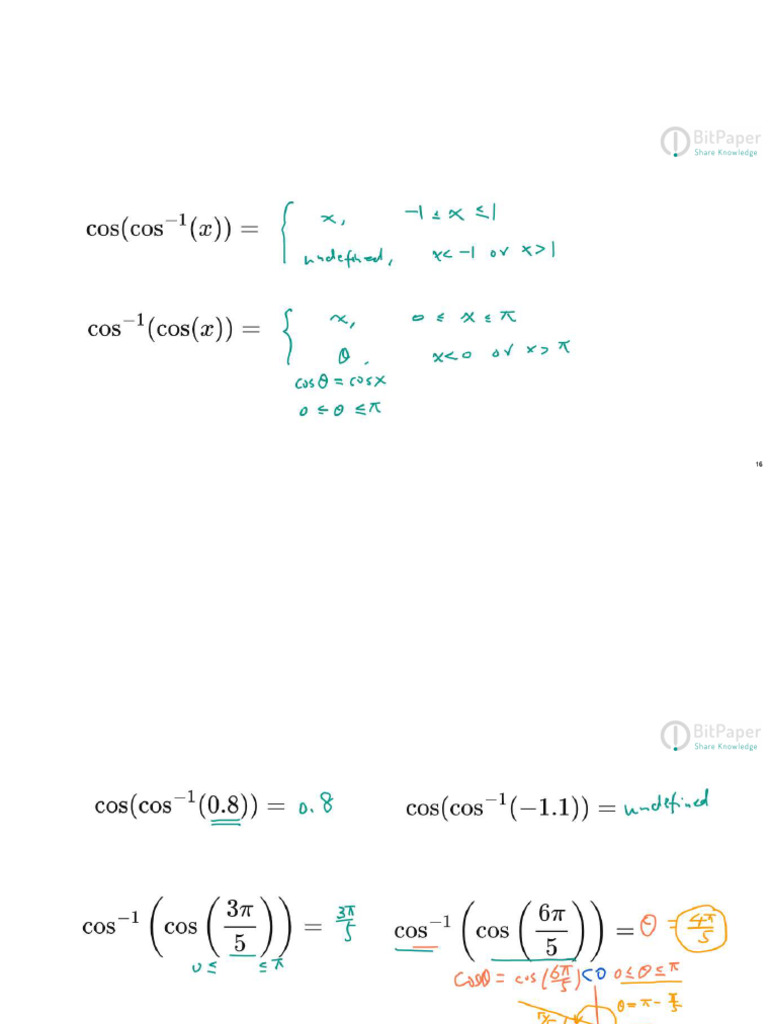 Classnote 103124 Inverse Trig Functions And Solving Trig Equations