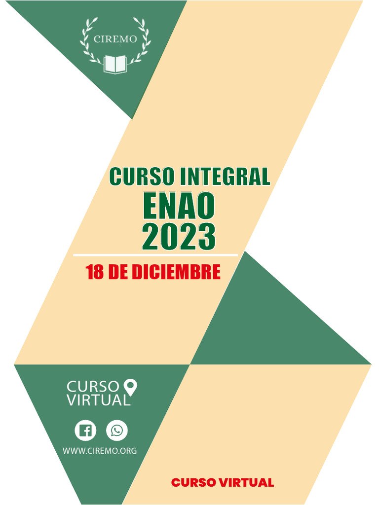 Curso Virtual de Preparación ENAO 2023 | PDF | Odontología ...