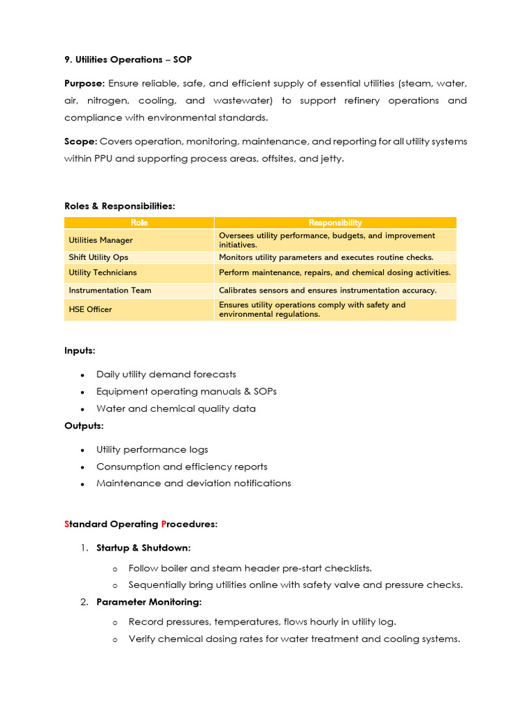 2.operation and Maintenance SOP-Part.2 | PDF | Instrumentation ...