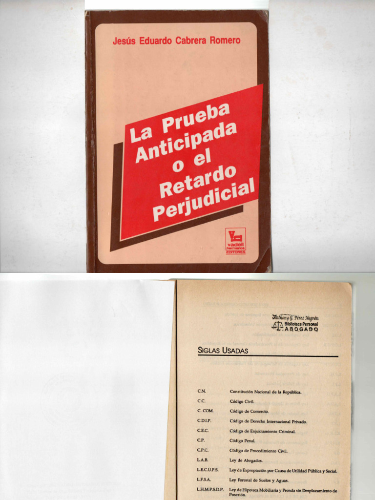 La Prueba Anticipada o El Retardo Perjudicial | PDF