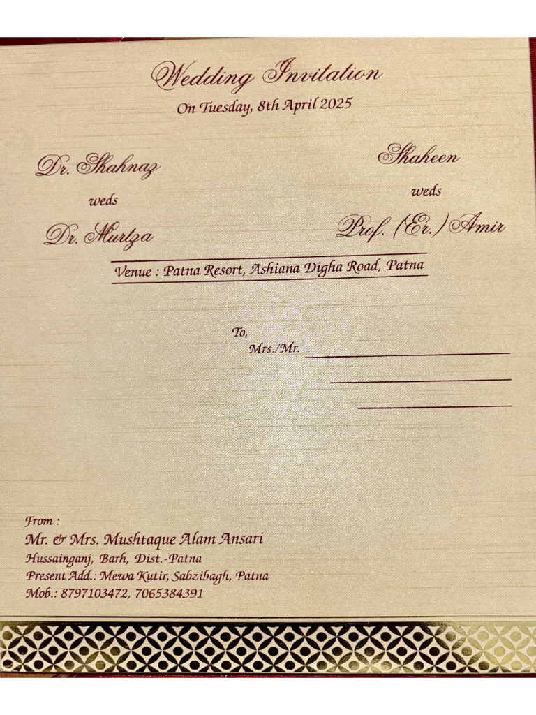 Wedding Invitation | PDF