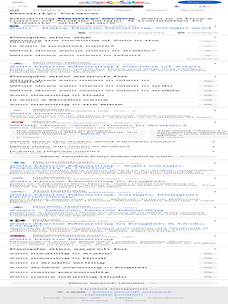 What Does Zain Mean in Islam - Google Search | PDF | Quran | Islam